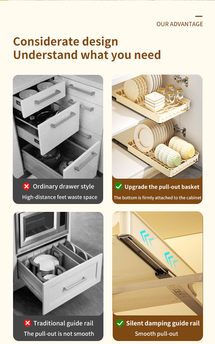 Pull Out Dish Rack Dish rack Pull Out Tray Plate Drawer Cabinet for ...