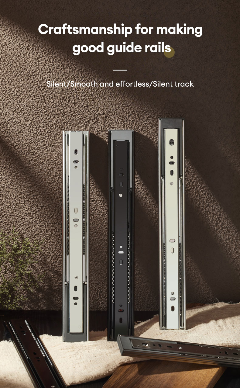 GAA 2PCS Drawer Slide Soft Close Keyboard Drawer Slide For Desk Drawer ...