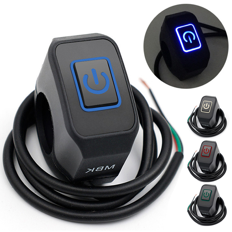 22mm Motorcycle Modified Switch with LED Light Momentry Buttton ...