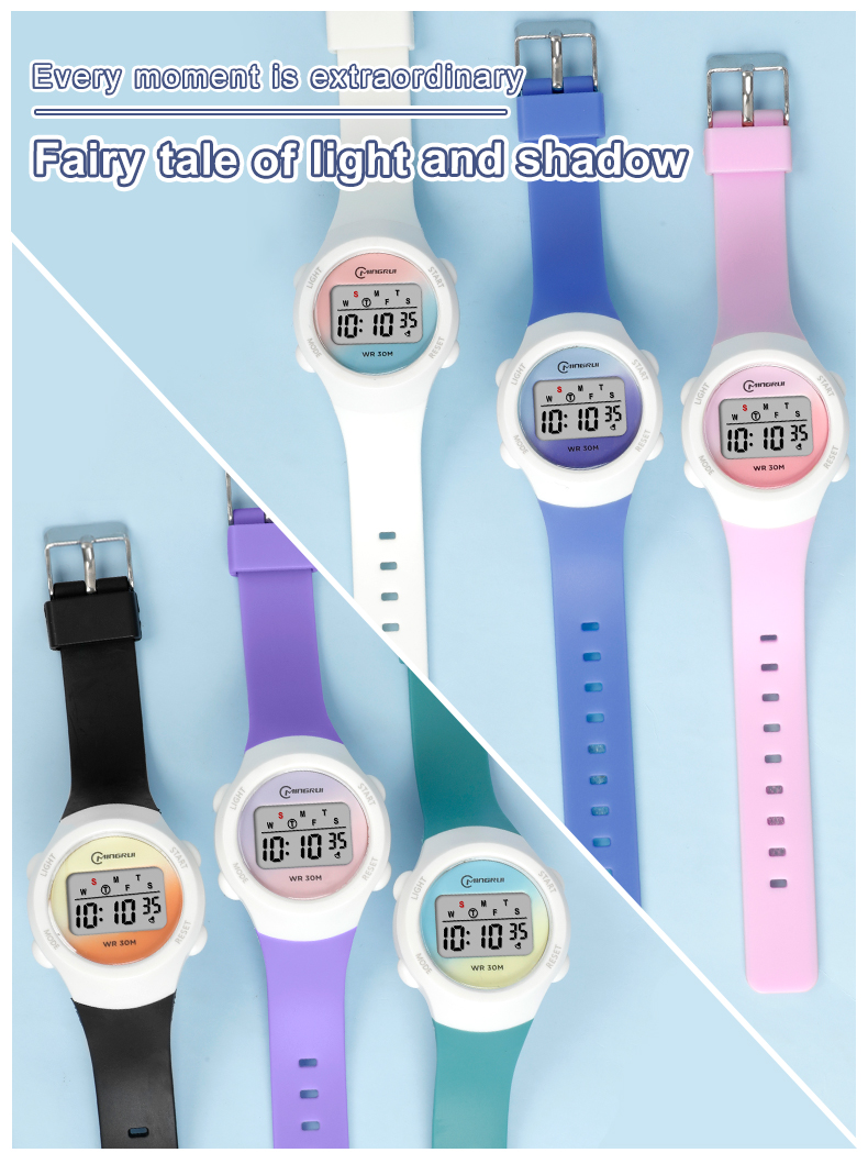 KIDDMEE Kids Digital Watch Children Macaroon Waterproof Clock Sport ...