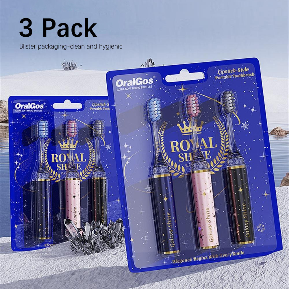 3PCS/Set Toothbrush Light Luxury Folding Toothbrush Soft Hair Adult ...