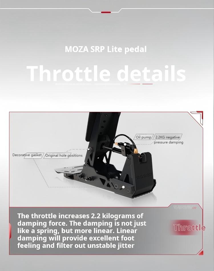 ODDOR MOZA SRP Pedal Hydraulic Damper Upgrade Kit - Enhanced Feel for ...