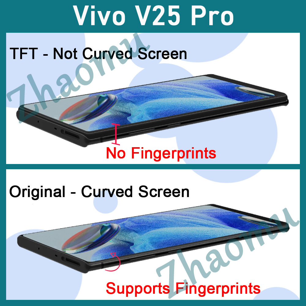 Original AMOLED Vivo V25 V25e V25 Pro 5G LCD Display Touch Screen ...