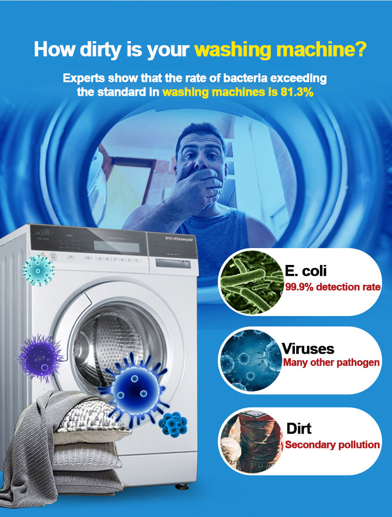 3PCS Japan Washing machine cleaner deep clean Sterilization, mite ...
