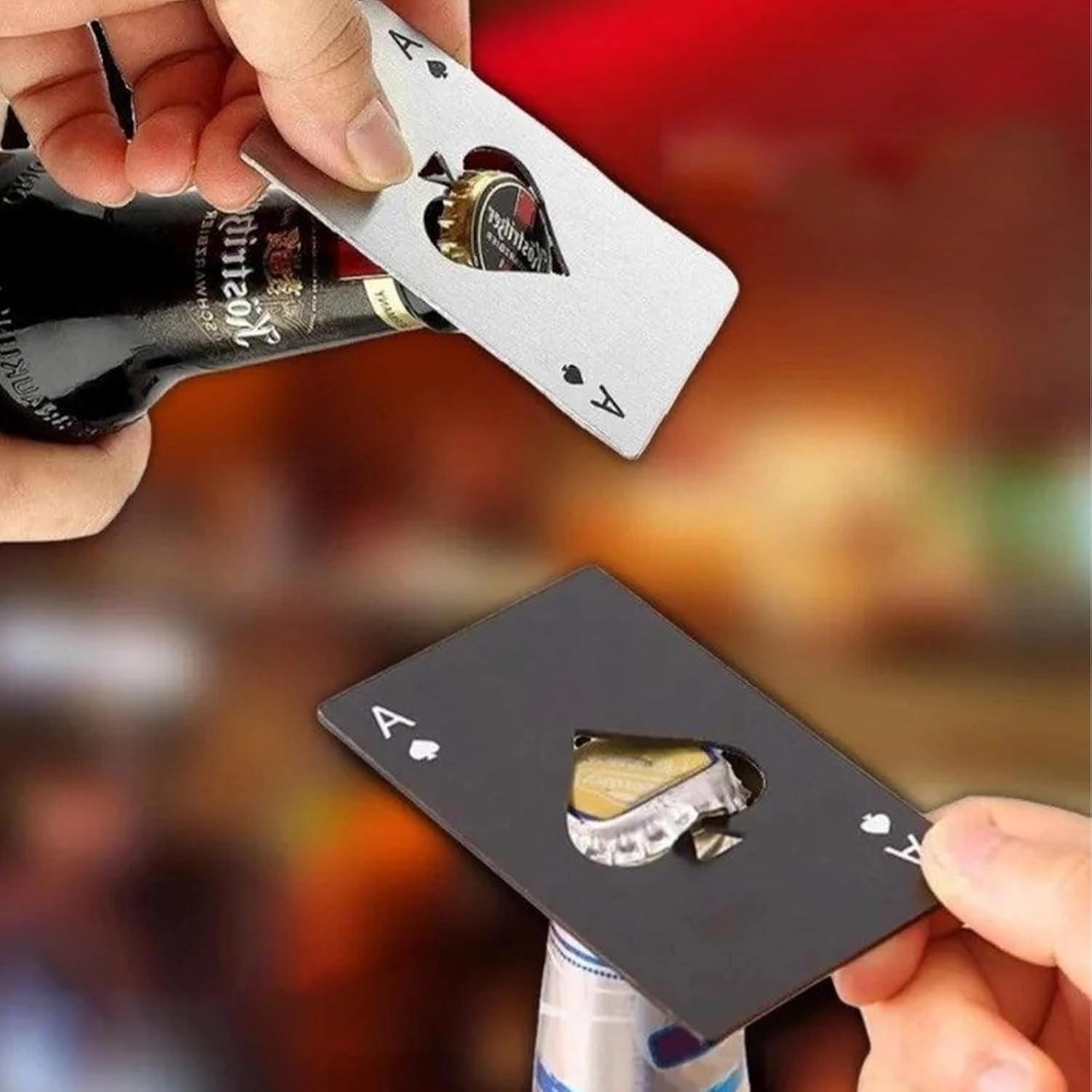 1 PCS Free Custom Logo Spade A Credit Card Style Bottle Opener Creative ...