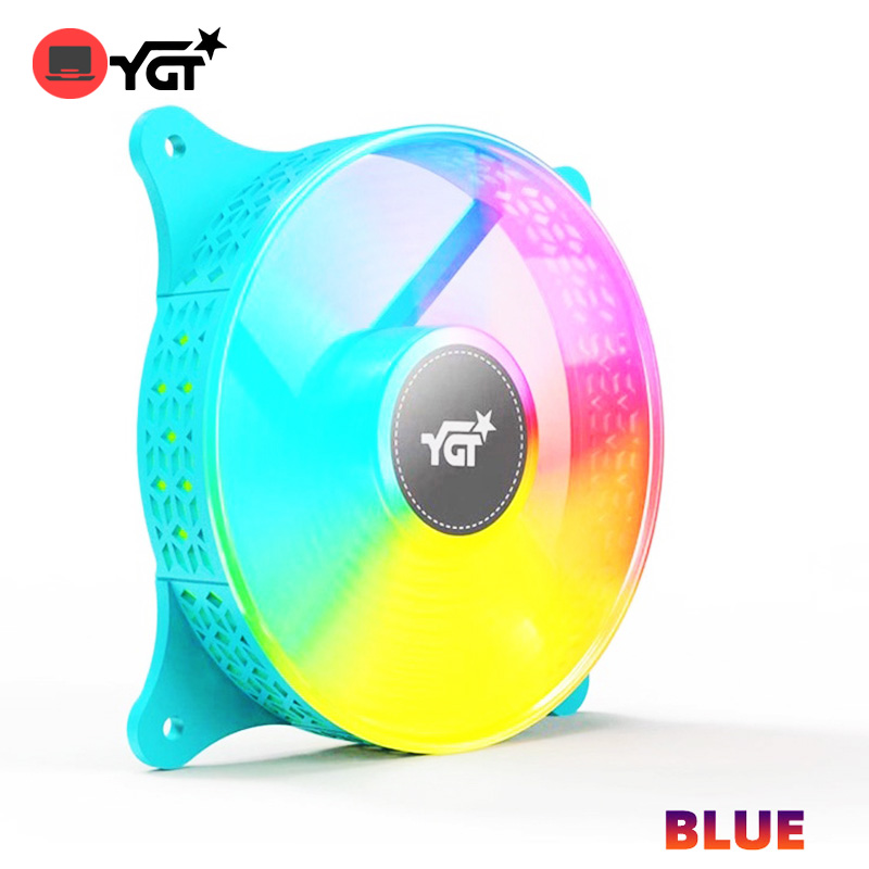 YGT RGB PC Fan 120mm Computer Case Fan CPU Heatsink Fan Cooling Ring ...