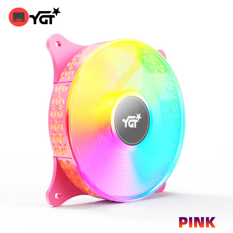 YGT RGB PC Fan 120mm Computer Case Fan CPU Heatsink Fan Cooling Ring ...