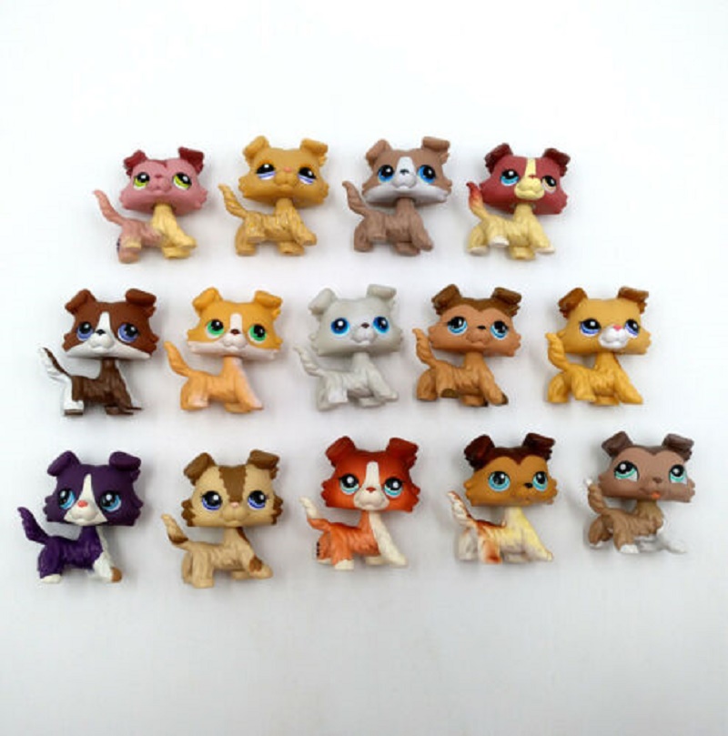 2pcs/Lot LPS Action Figure Toy Random Littlest Pet Shop Collie Dog ...