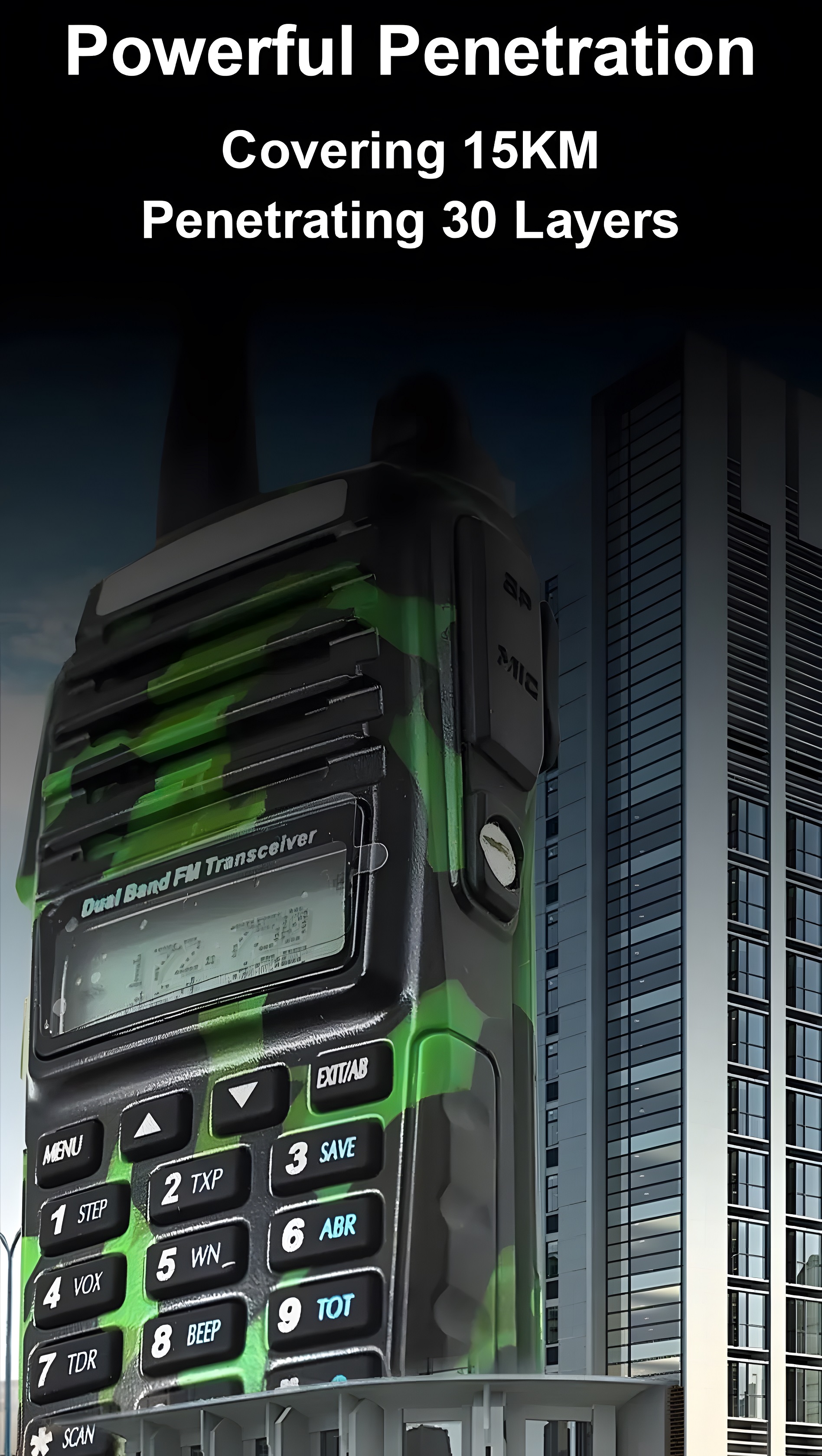 COD Baofeng UV82 128ch Dual Band vhf/uhf two way radio walkie talkie long range walkie talkie ...