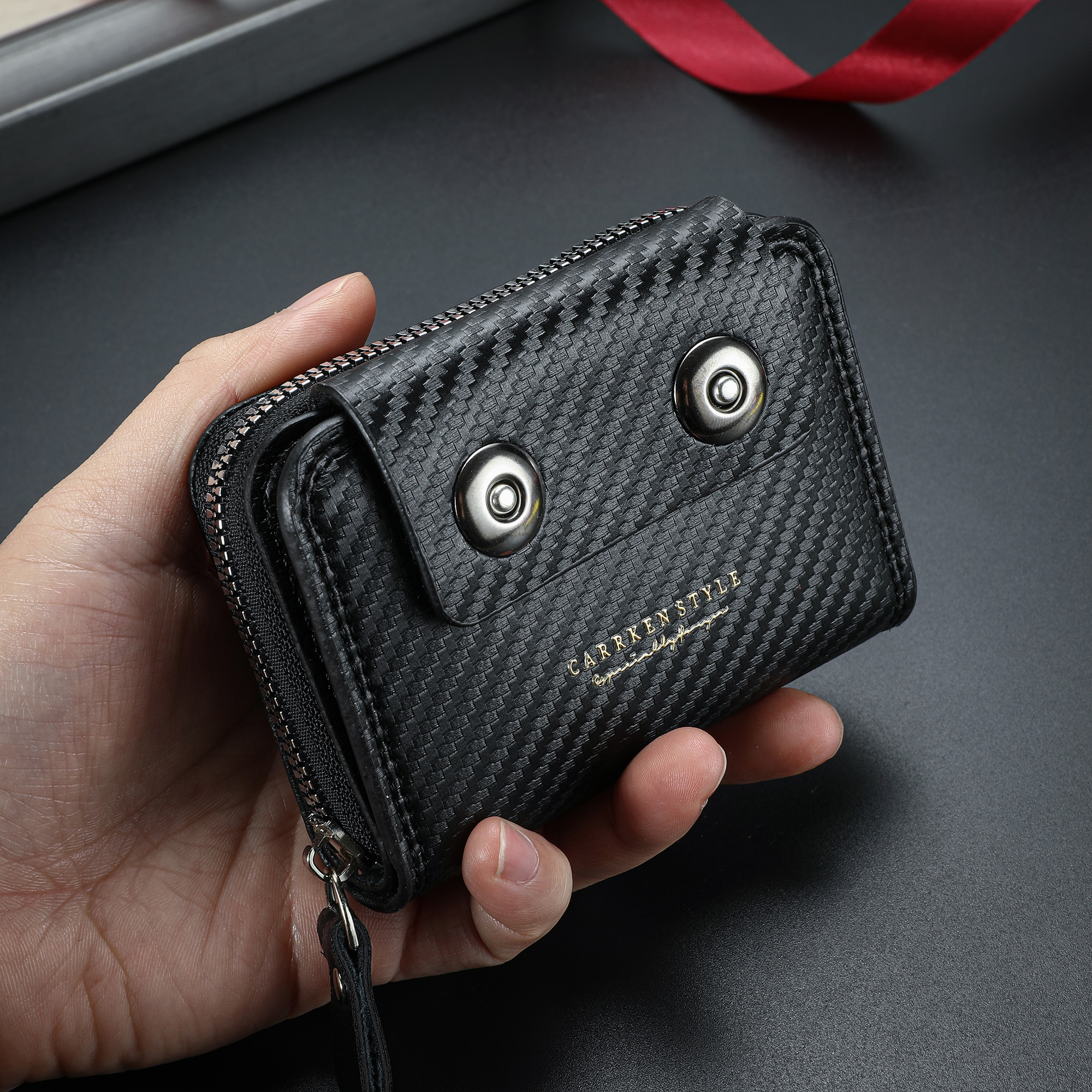 CARRKEN Men's Vintage Multi-Functional Large Capacity Card Holder ...