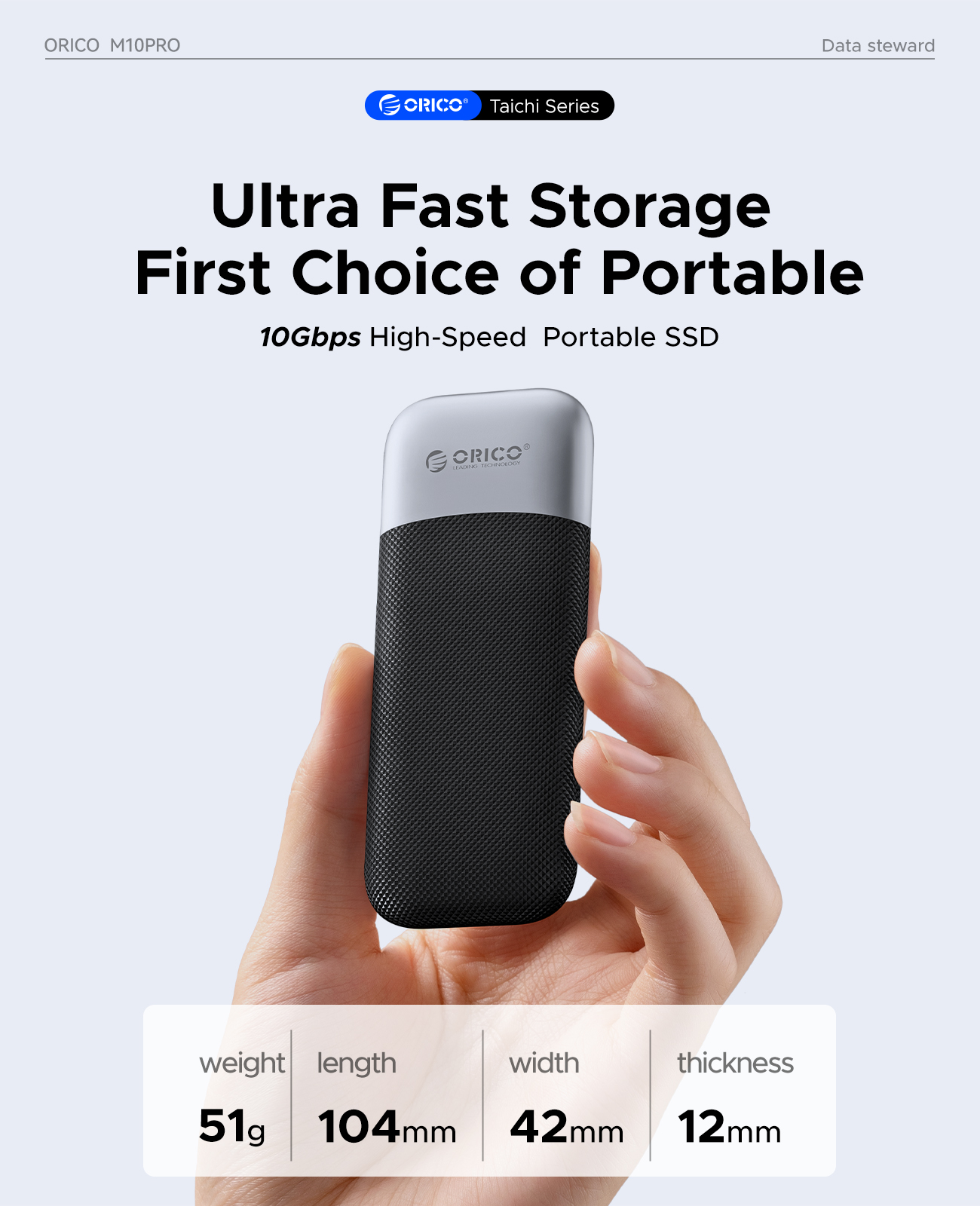 ORICO 512GB 1TB External SSD USB3.1 1000MB/s Portable External hard drive (M10PRO) | Shopee ...