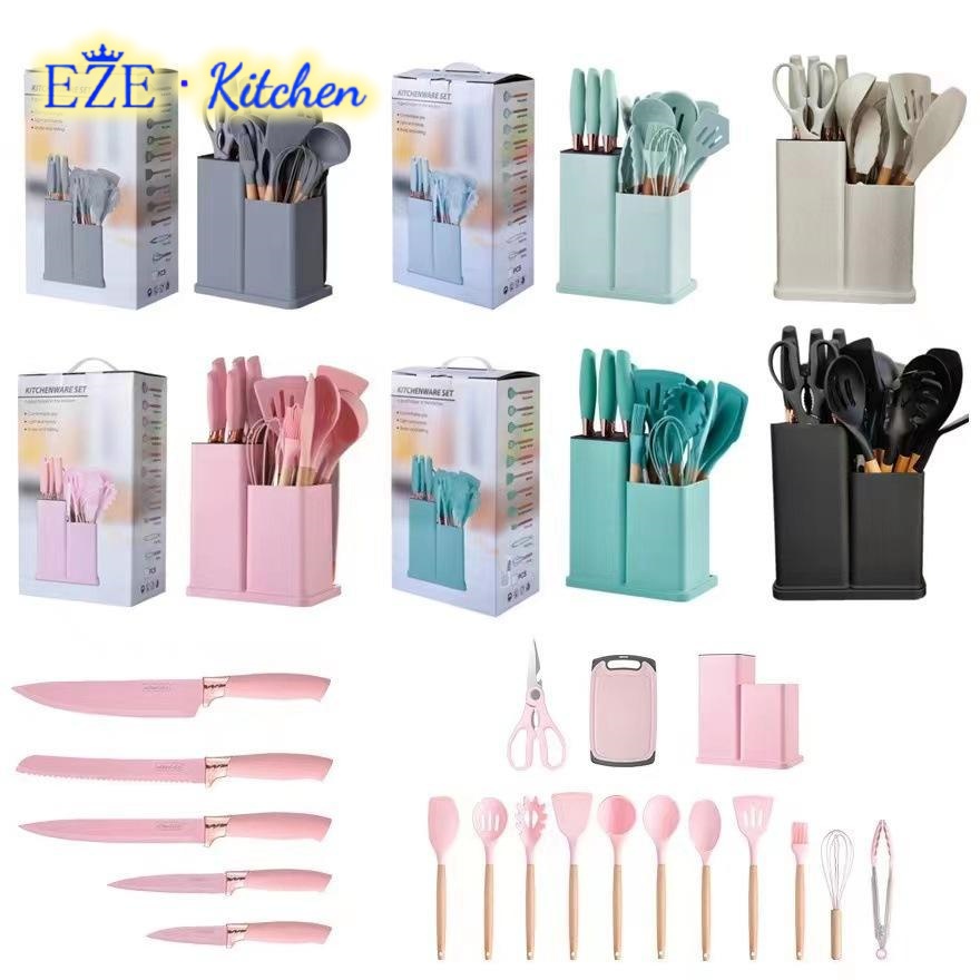 19pcs Kitchenwares kitchen utensils non stick cookware set sandok set ...