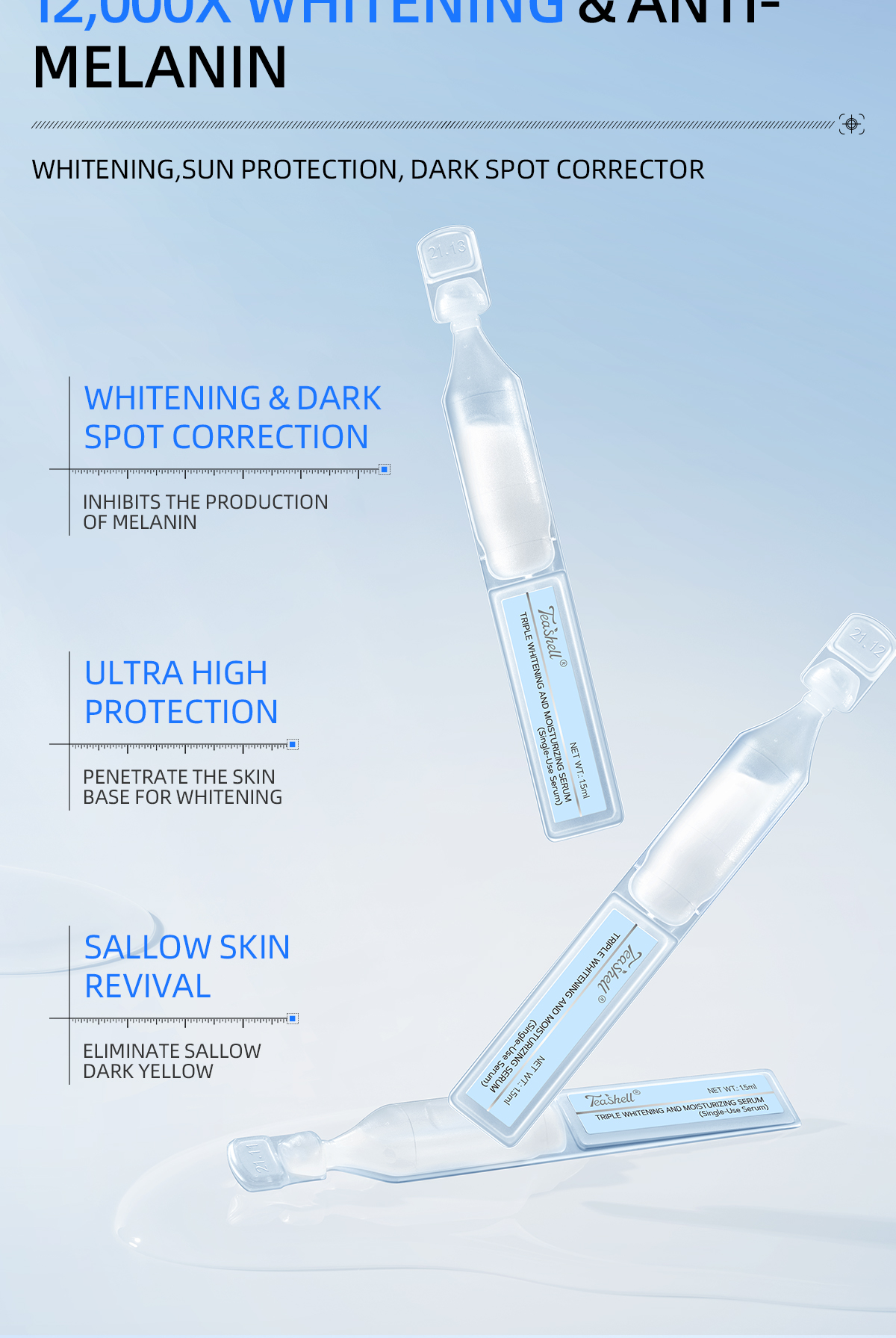 【Glow Up】JMCY× TEASHELL Whitening Ampoule Travel Set Brightening ...
