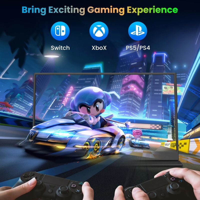 15.6Inch Touch Screen Monitors 1080P FHD Portable Gaming LCD Monitor ...