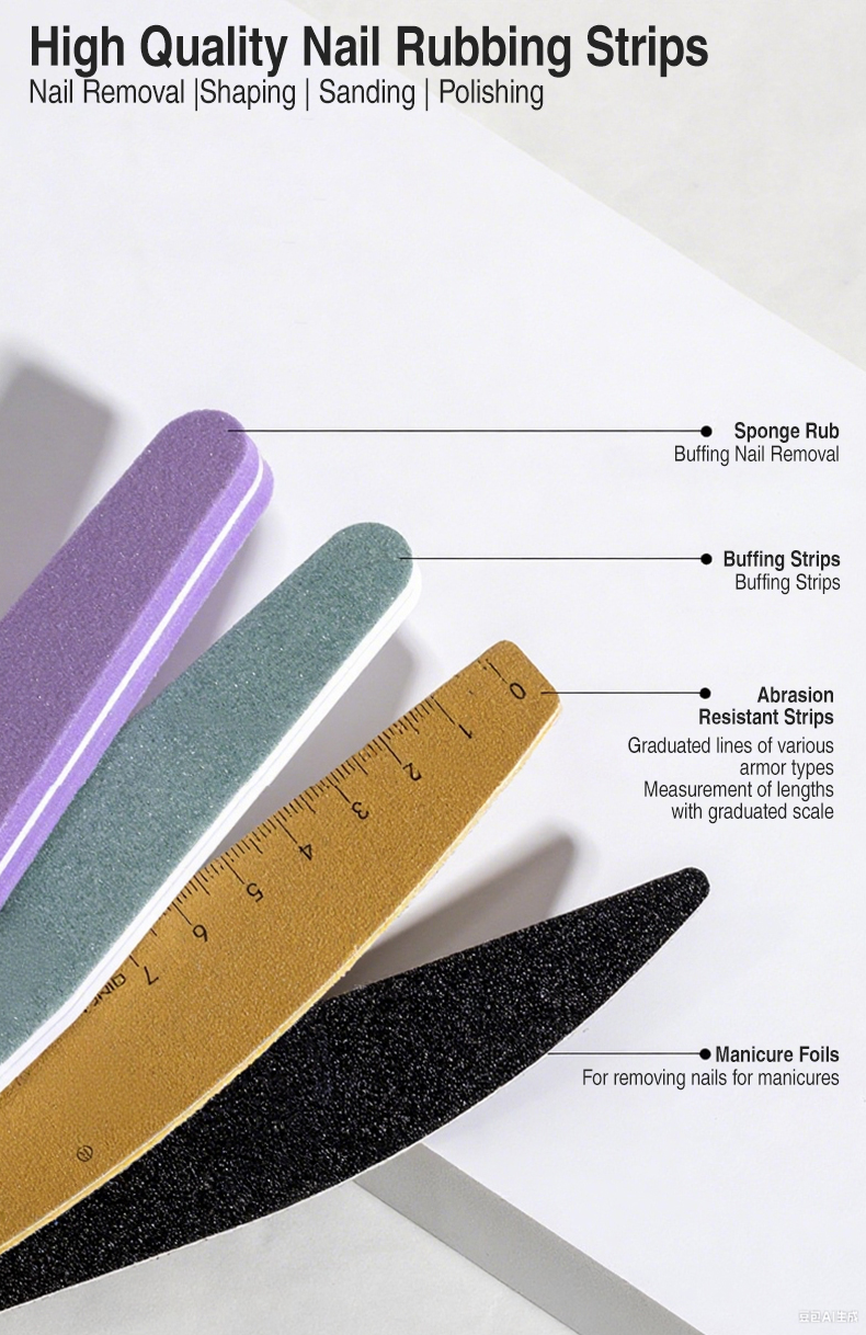 Nail Art File Manicure Tool Nail Tools Nail Polish Remover Double-sided ...