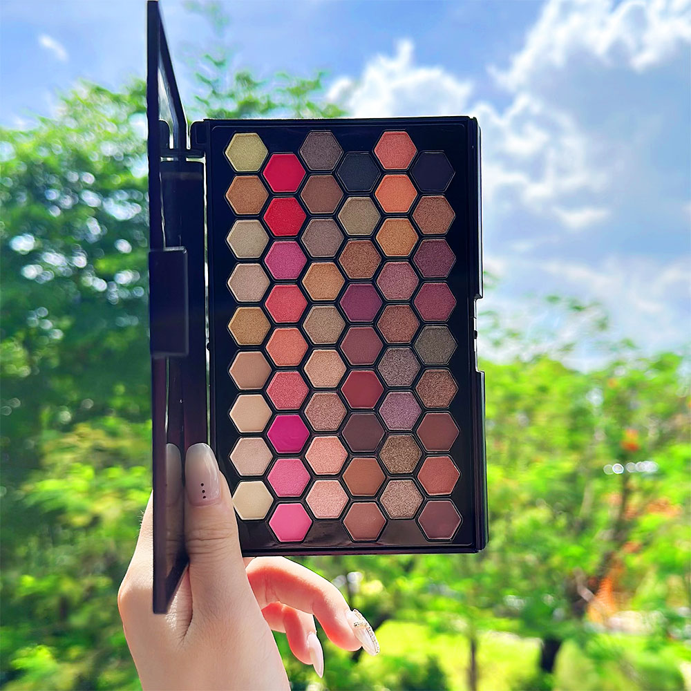 POPFEEL 54 Color Eyeshadow Palette - Versatile Earthy & Rainbow Shades ...
