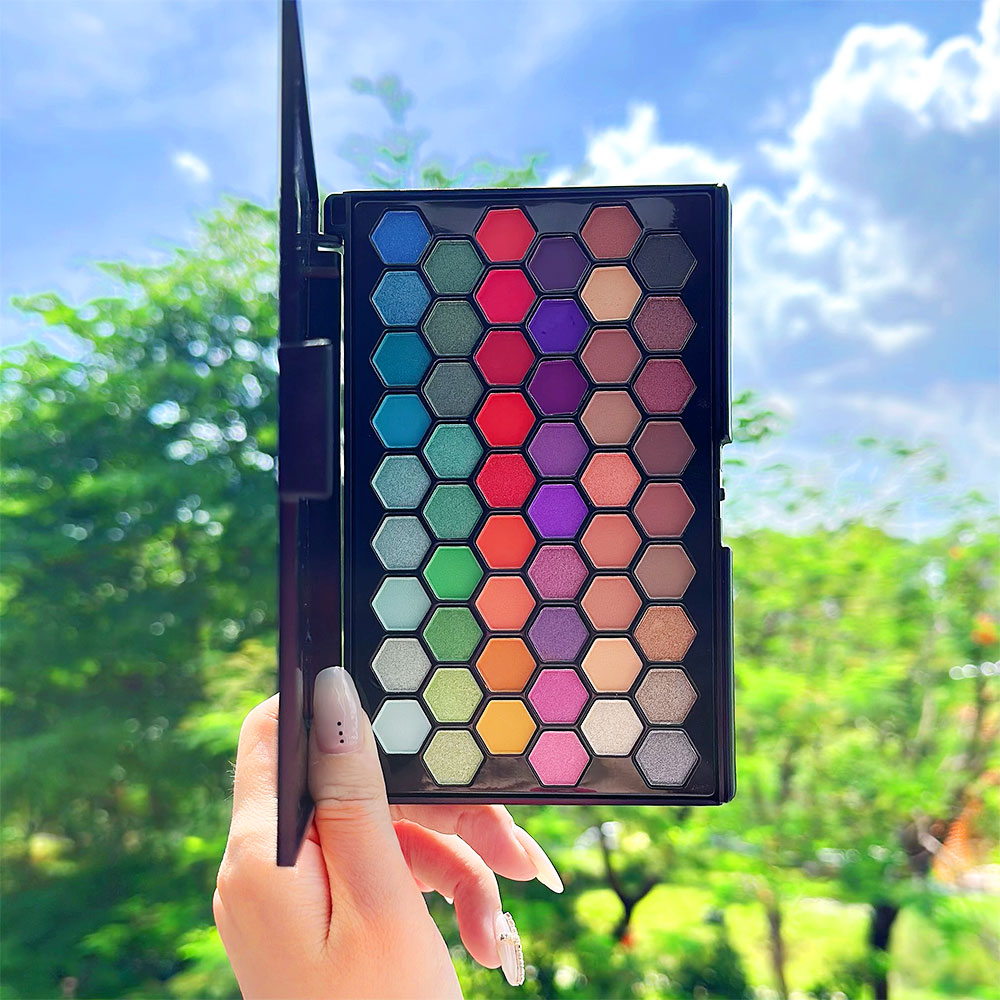 POPFEEL 54 Color Eyeshadow Palette - Versatile Earthy & Rainbow Shades ...