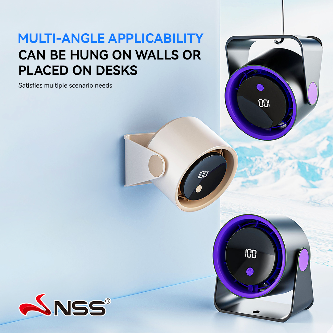 NSS Portable Turbo Desktop Fan Mini Silence Electric Fan 100 Speed ...