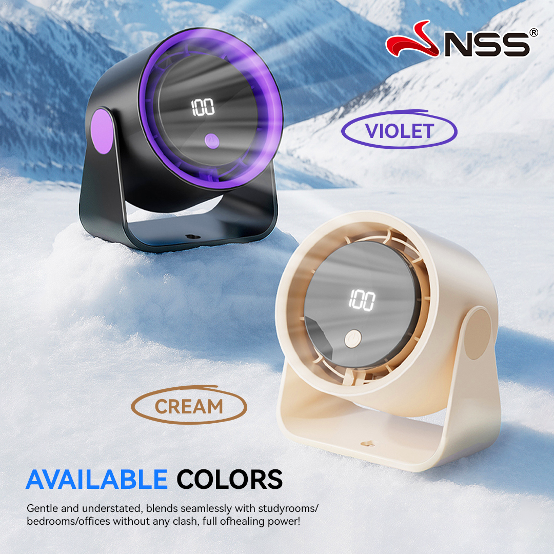NSS Portable Turbo Desktop Fan Mini Silence Electric Fan 100 Speed ...