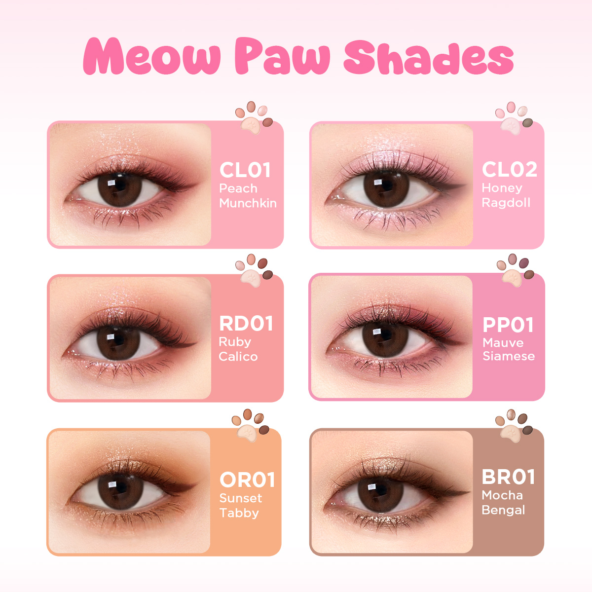 Pinkflash Pawfect Wink 5-colors Eyeshadow Palette High Pigmented ...