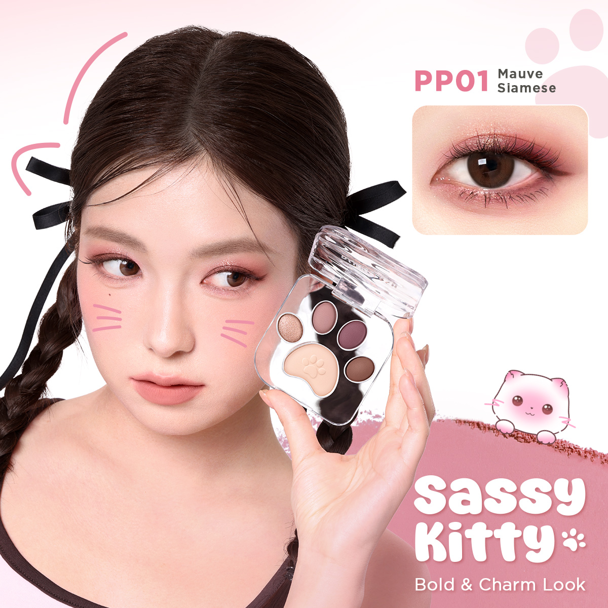 Pinkflash Pawfect Wink 5-colors Eyeshadow Palette High Pigmented ...