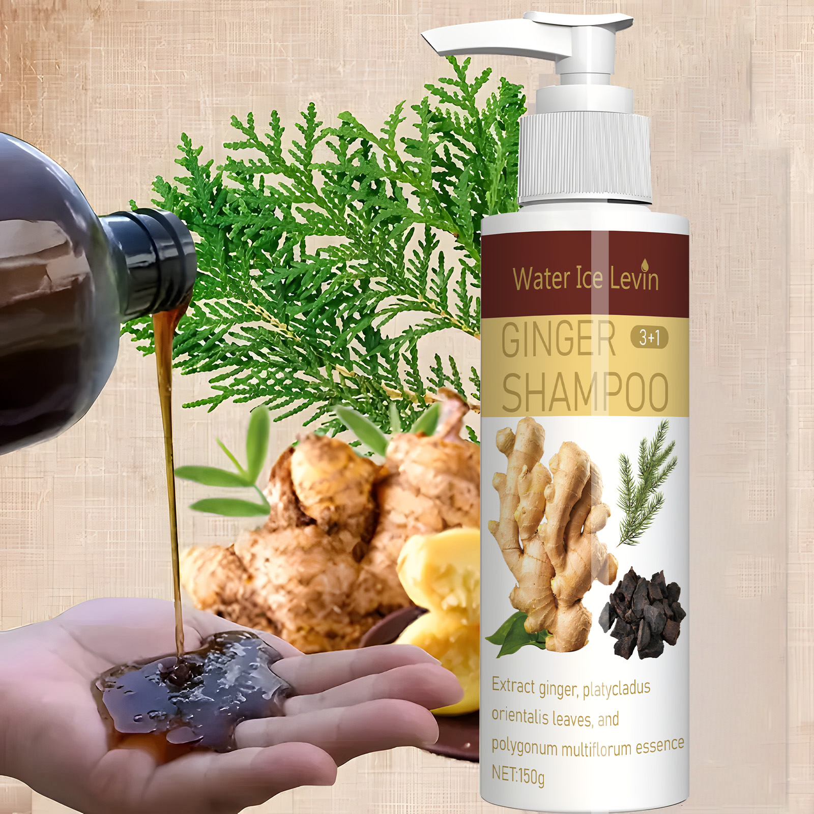 All Hair Types Ginger Shampoo, Deeply Nourishes, Moisturizes, Smoothens ...