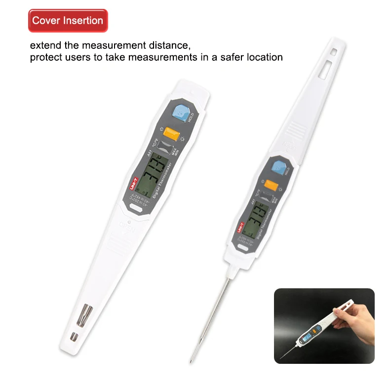 UNI-T Digital Probe Oven Thermometer A61 LED Indication Water Oil ...