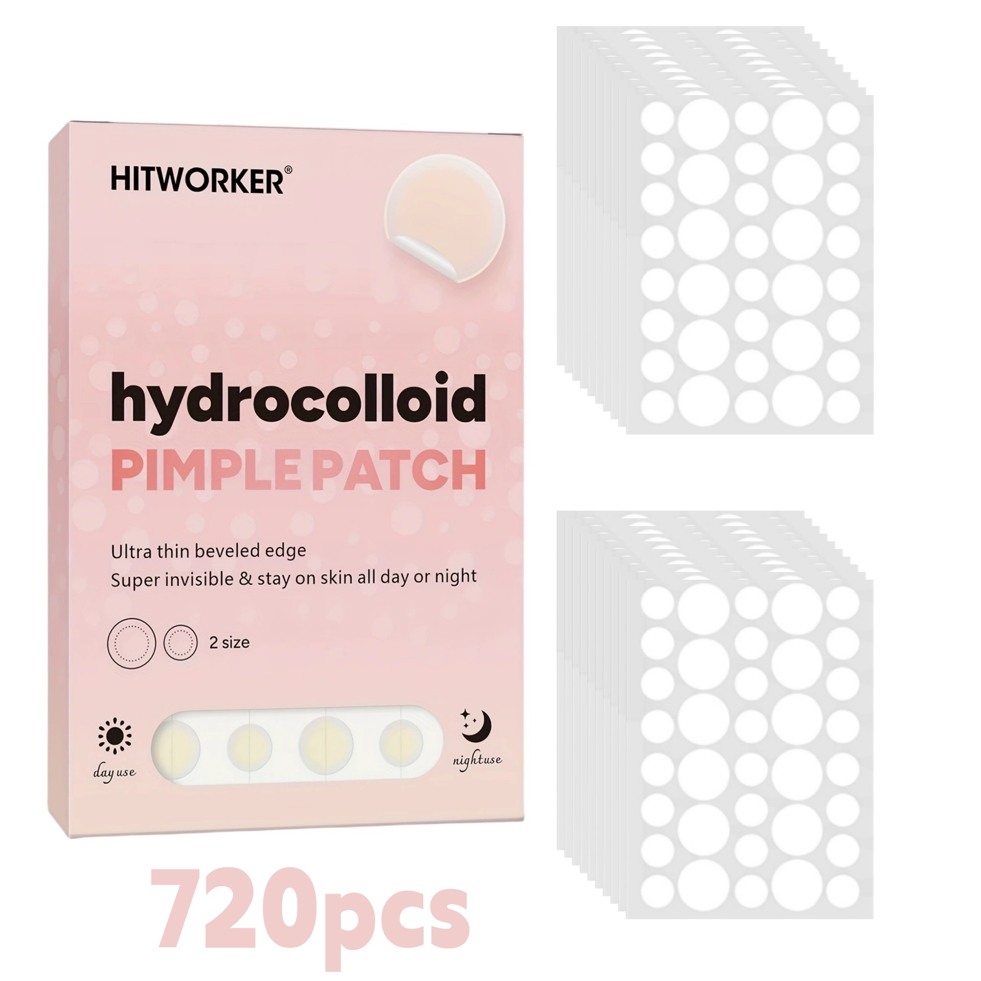 720 Acne Patches Box Set – Two Sizes, Gentle, Alcohol-Free, Invisible ...