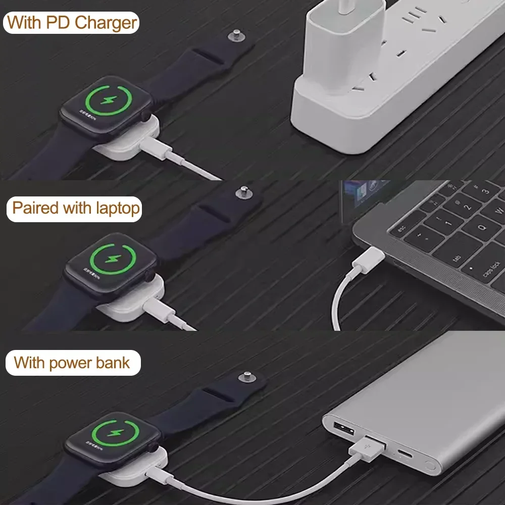 Type C Magnetic Wireless Charger for Apple Watch Series 9 8 7 6 5 SE ...