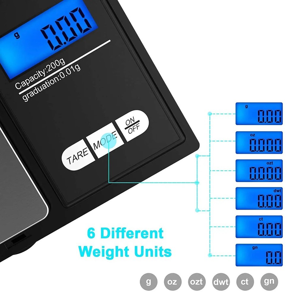 High Precision Digital Pocket Scale Mini Stainless Steel Jewelry Scale ...