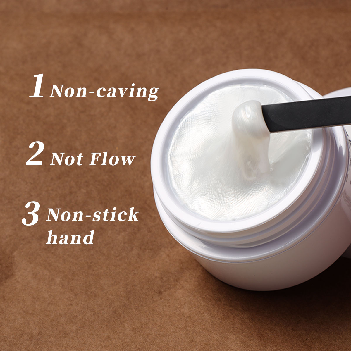 Monja 3D Non-stick Hand Sculpture Nail Art Gel, Pearl Shell Thread ...