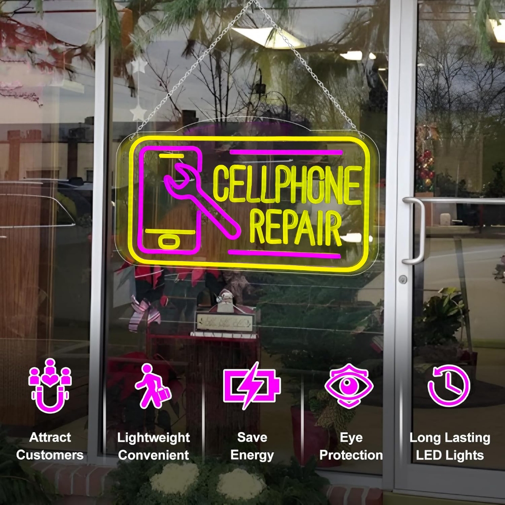 Cell Phone Repair Shop LED Neon Sign/Cellphone Repair Sign/LED/Open ...