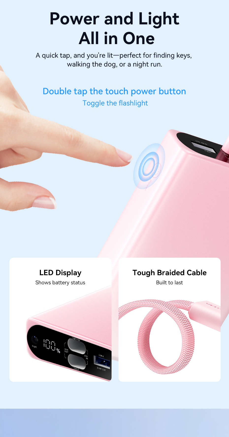 Vention Ultra Slim Mini Powerbank 10000mAh 20W 5000mAh Power Bank PD Fast Charging 5 Output ...