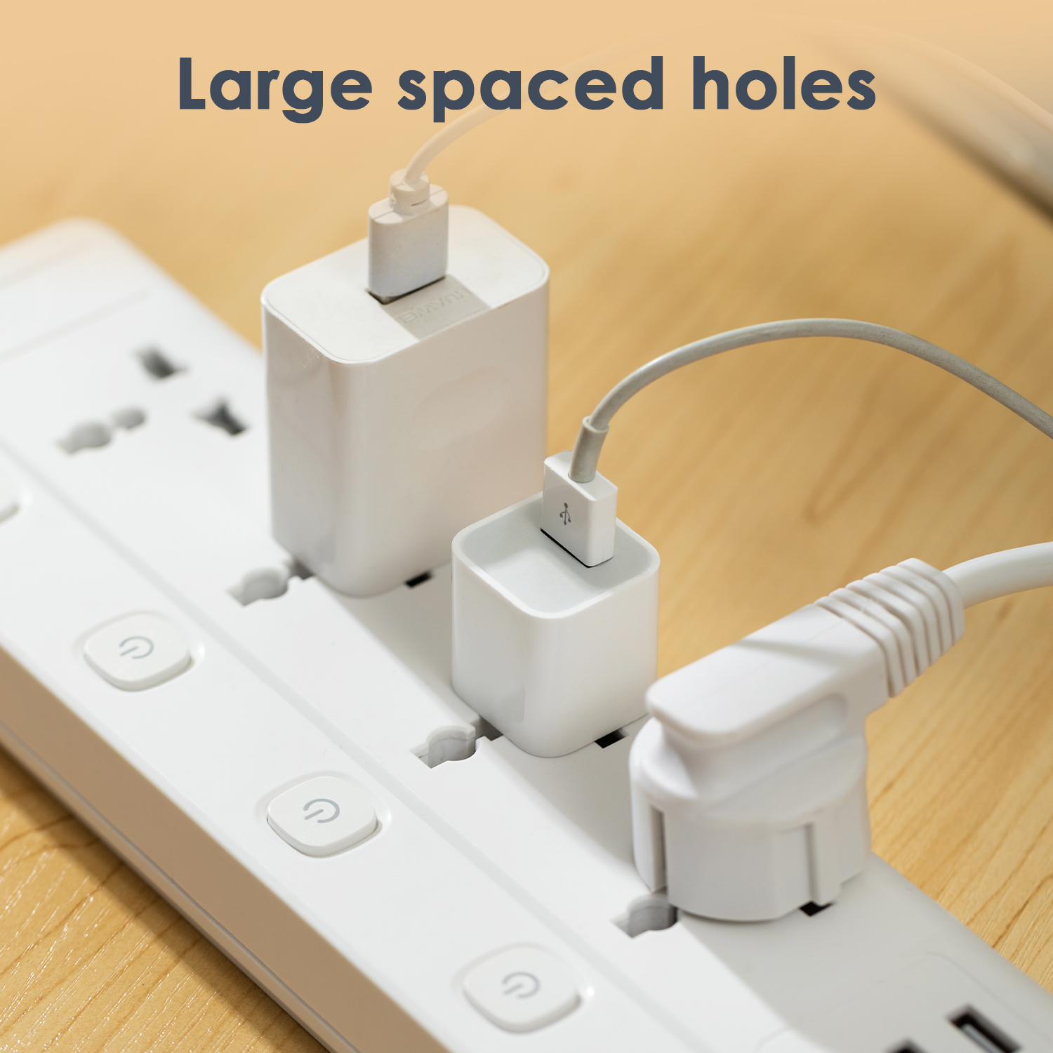 Deli 2M Extension Cord With Individual Switch USB Socket Home Multiple ...
