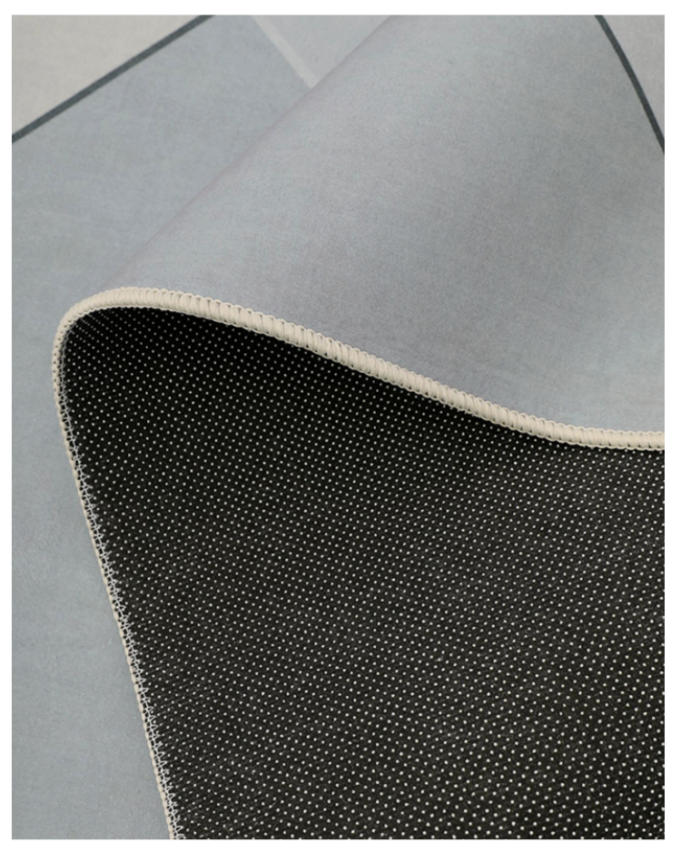 Living room carpet,crystal velvet,Light luxury retro style black and white striped living room ...