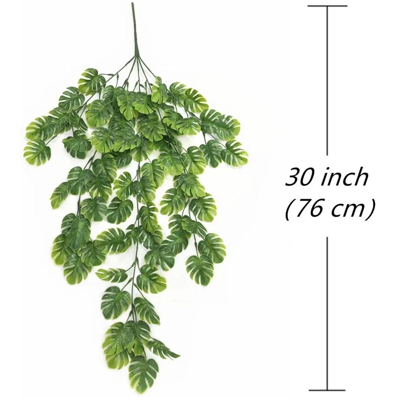 Dualswish 75cm Turtle backed Leaf Vine Artificial Suspension Fern Vine ...