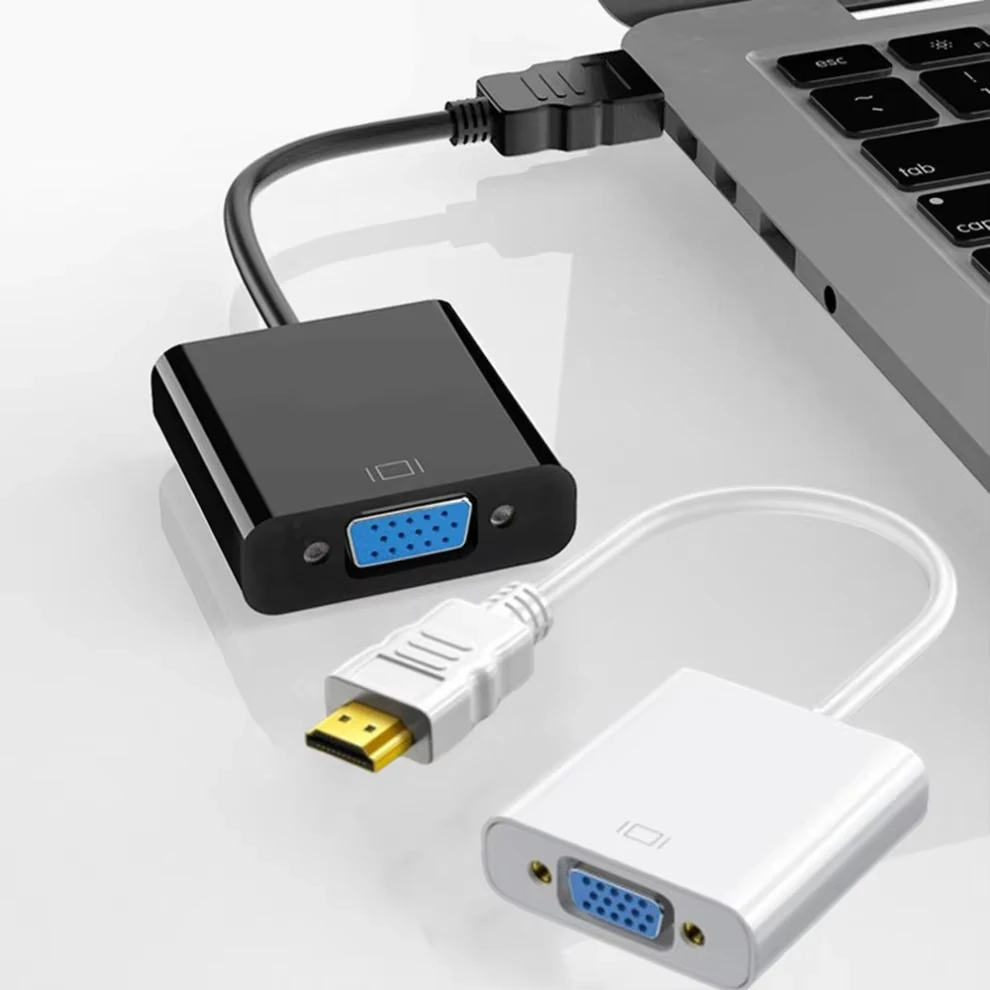 QMQF HDMI VGA Adapter VGA Cable Digital to Analog Video Audio Converter ...
