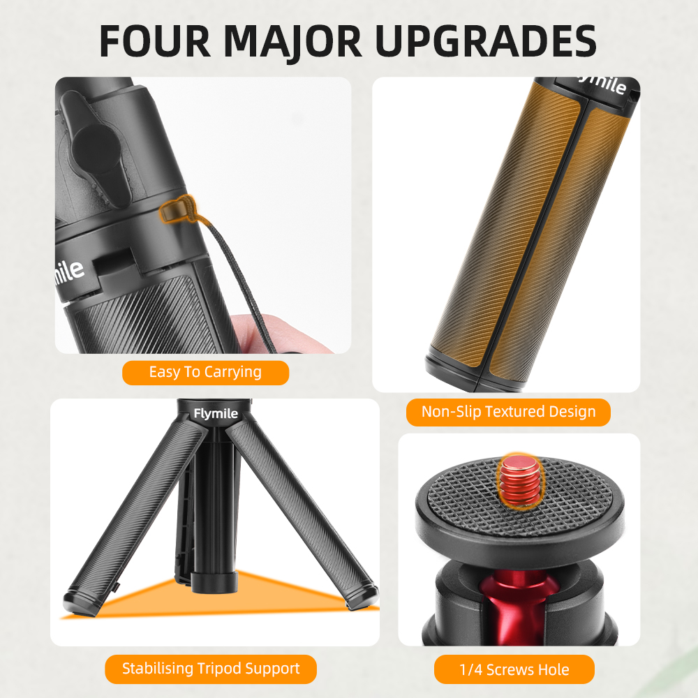 Flymile Tripod with 360° Ball Head & Cold Shoe for DJI Pocket 3 ...