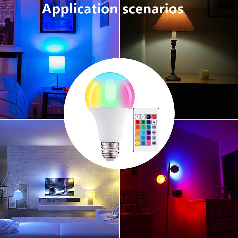 LED Bulb RGBW Color Changing Bulb with Remote Control 5.1W Dimmable ...