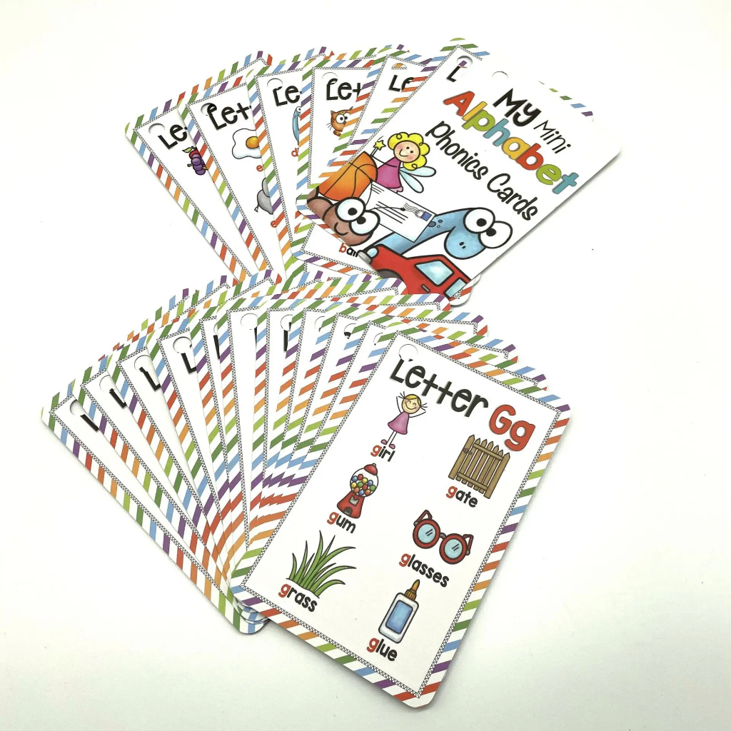 156 Phonics English 26 Letters Alphabet Phonics Pocket Flash Cards ...