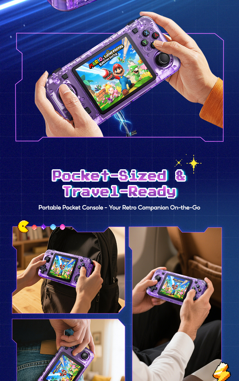 MODOFO R36H Retro Handheld Video Game Console Linux System 3.5 Inch IPS ...