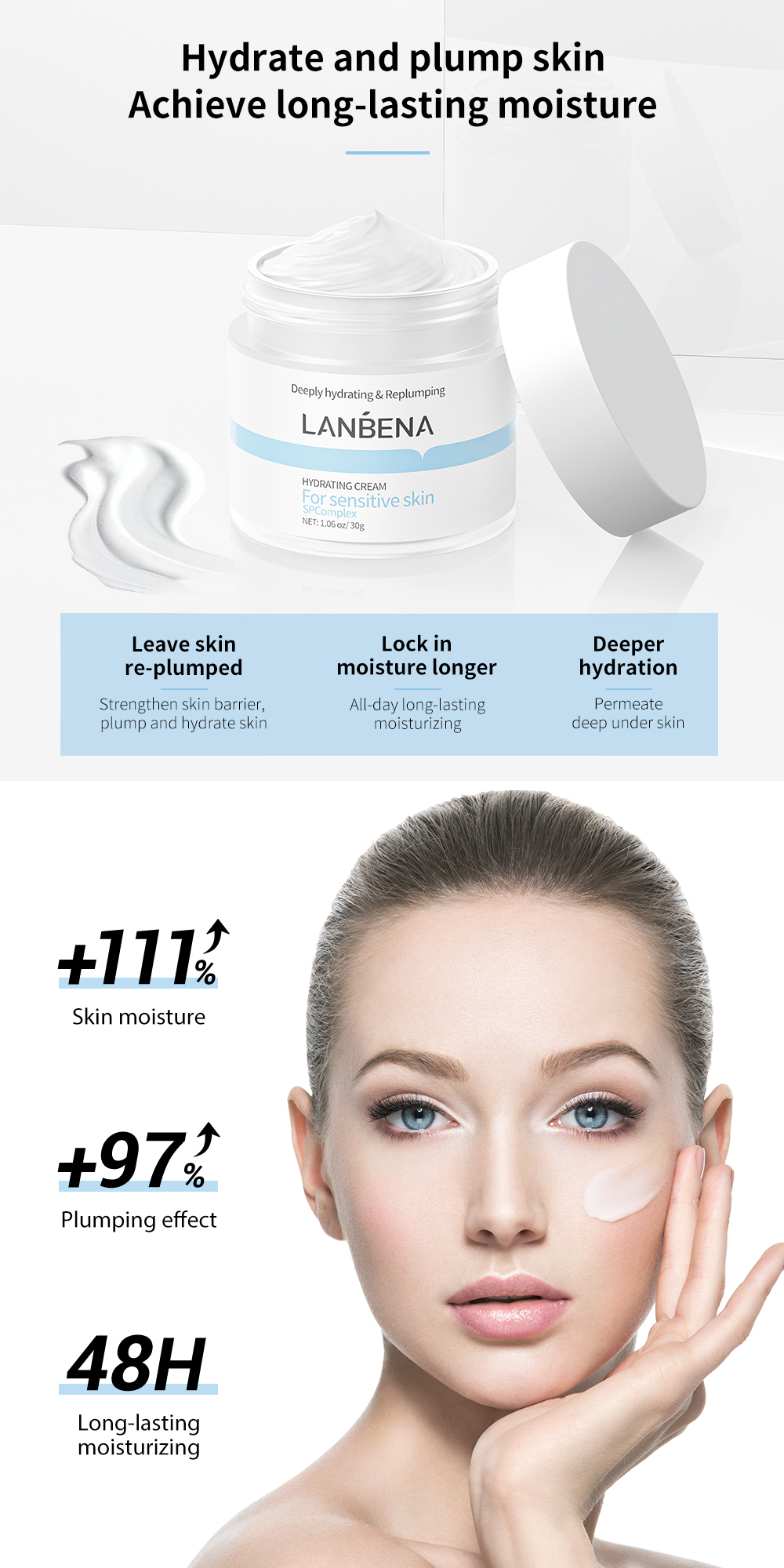 LANBENA Moisturizer Facial Cream Vitamin C Whitening Cream Retinol Day ...