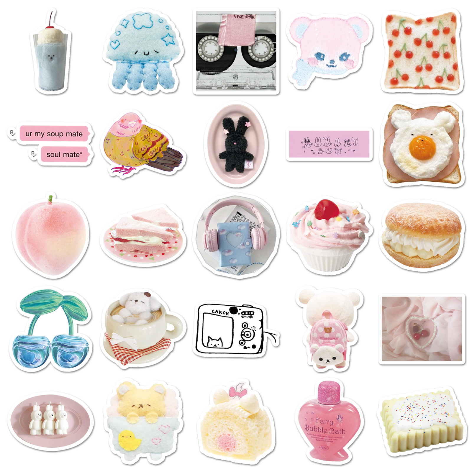 50pcs Cute Ins Stickers Paper For Kids Phone Laptop Decorative ...