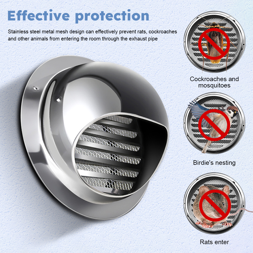 Household Stainless Steel Air Cap Exhaus Hood Ventilation Vent Cap ...