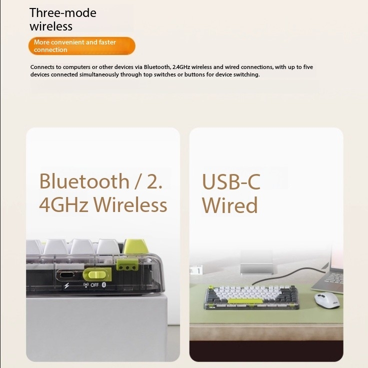 ASUS Jelly three-mode wireless 75% mechanical keyboard, full key hot ...