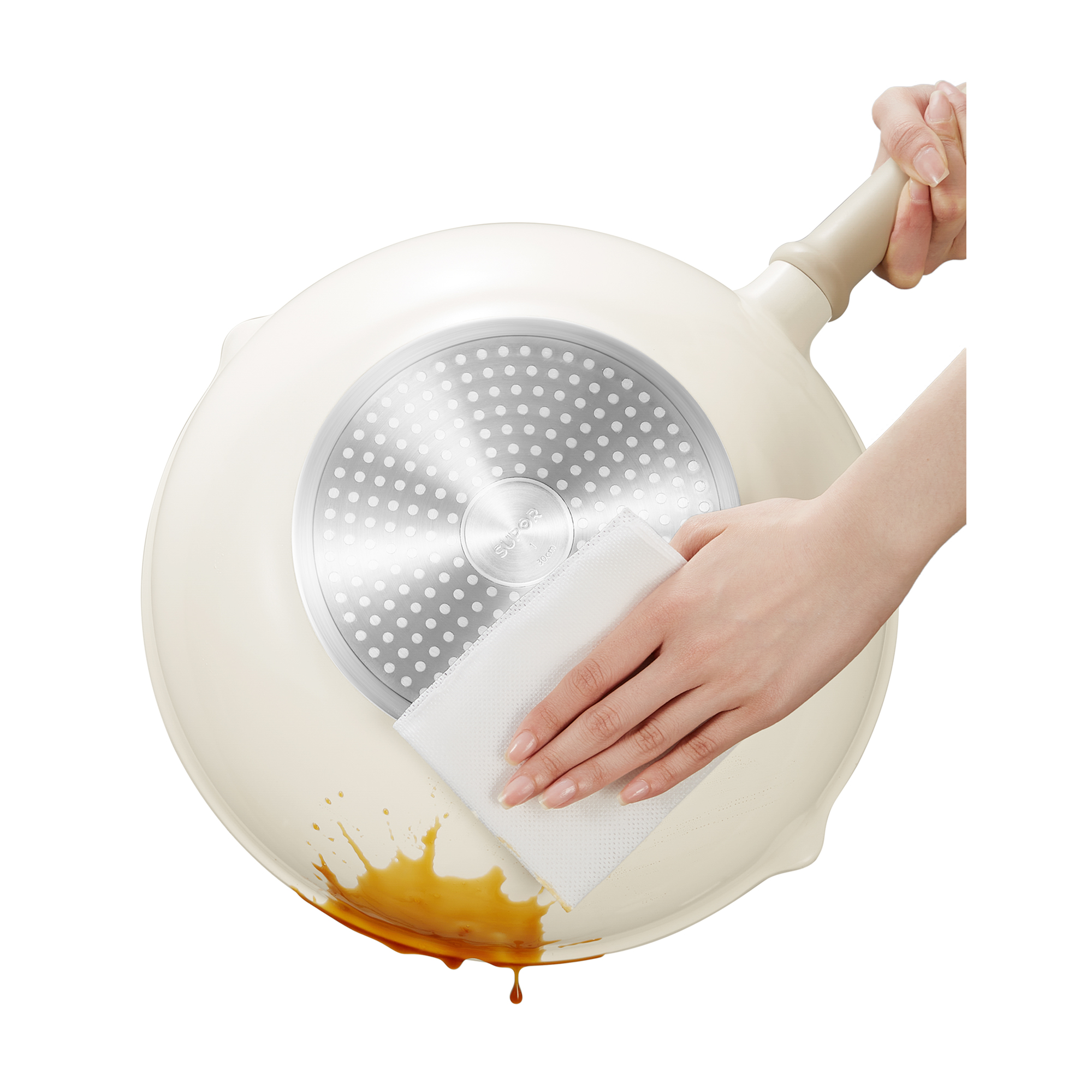 Supor Nonstick Ceramic 32cm Stir-Fry Pan Wok Original With Glass Lid ...