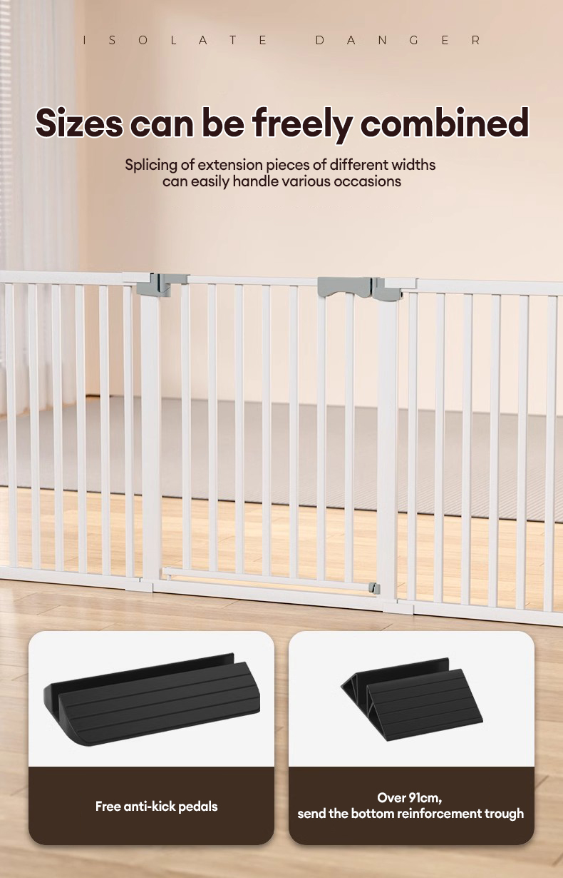 KEVE Gate for Baby Safety Adjustable Baby Fence Barrier for Kids Pet ...