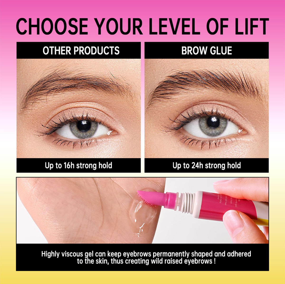 Lakerain Professional Makeup The Brow Glue Crazy Lift, Brow Lamination ...