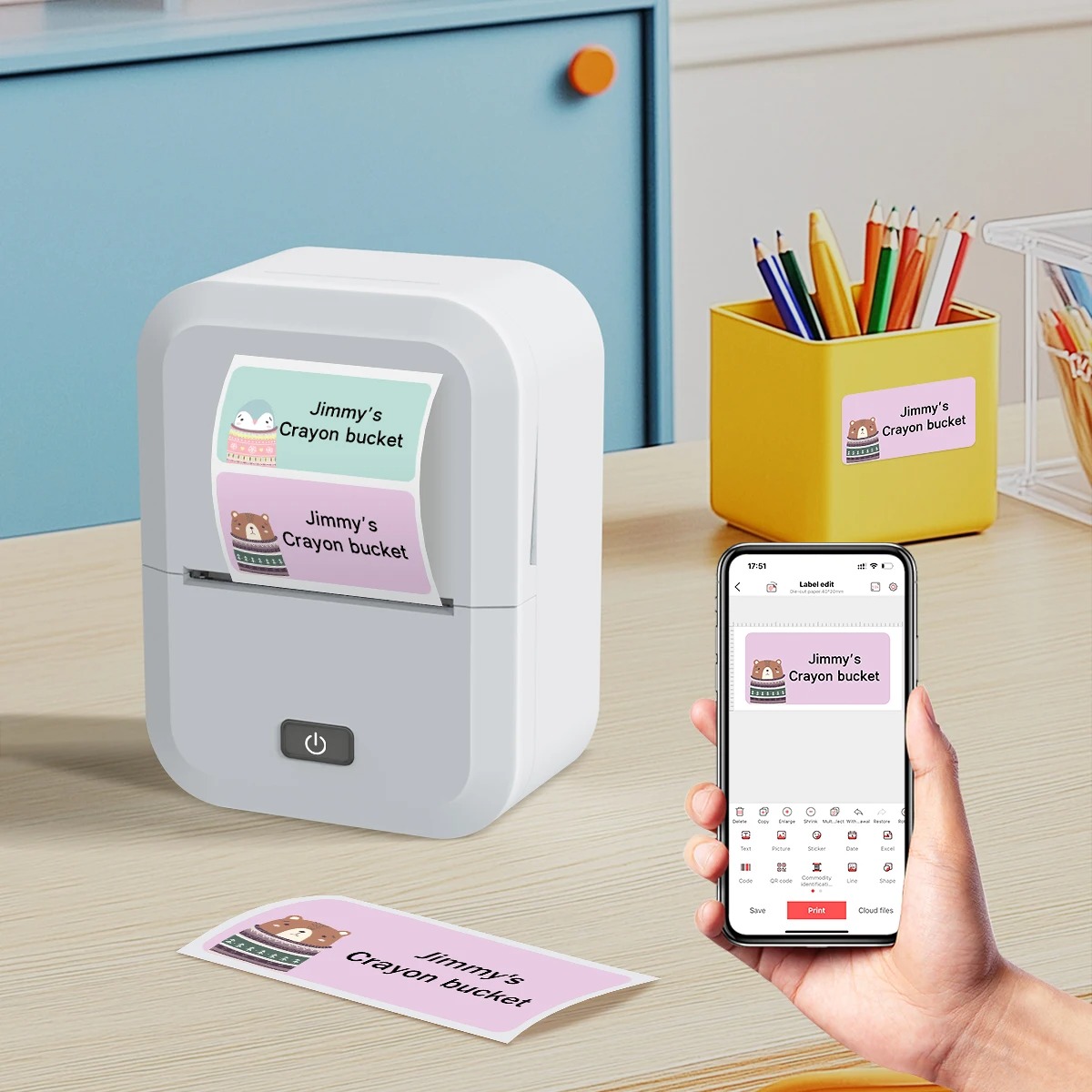 Inkless Portable Label Printer X2 Wireless Bluetooth Thermal Label ...