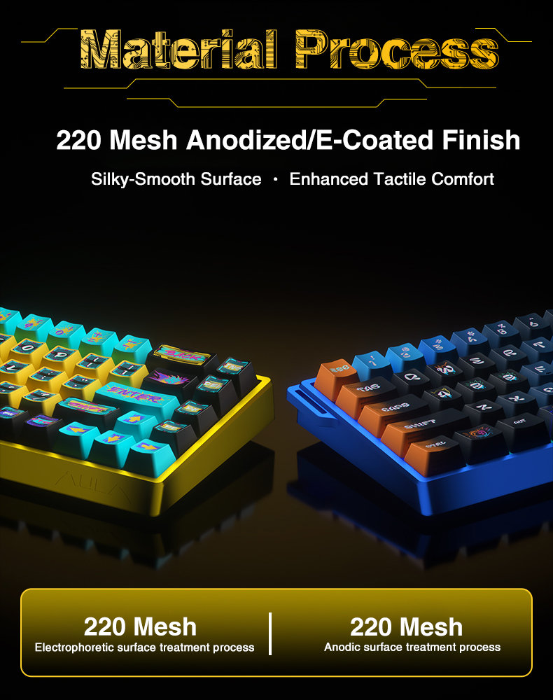 AULA Aluminum Magnetic Keyboard WIN68HE Ultra 68Keys RGB Wired 8K RT ...